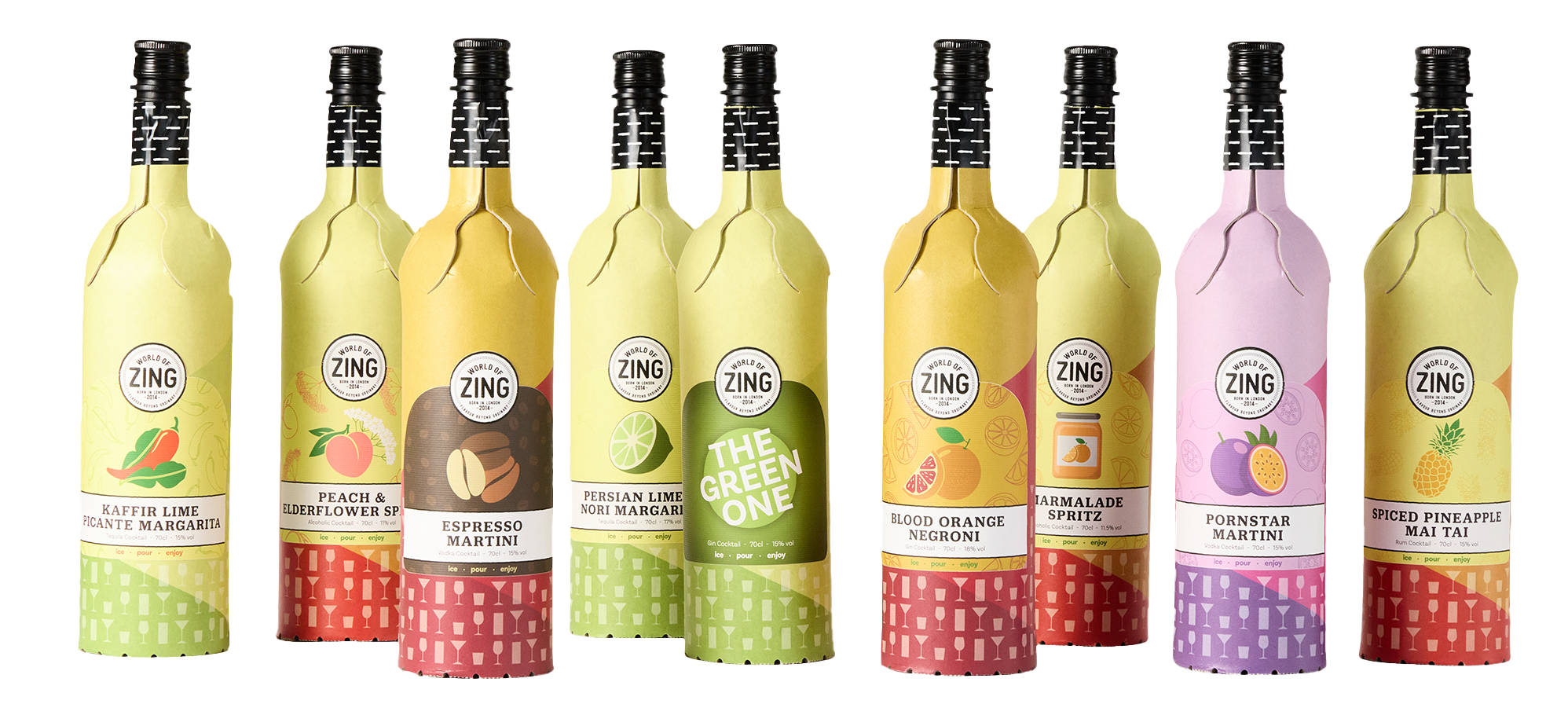 New range of RTD cocktails in paper bottles by World of Zing - Asian ...