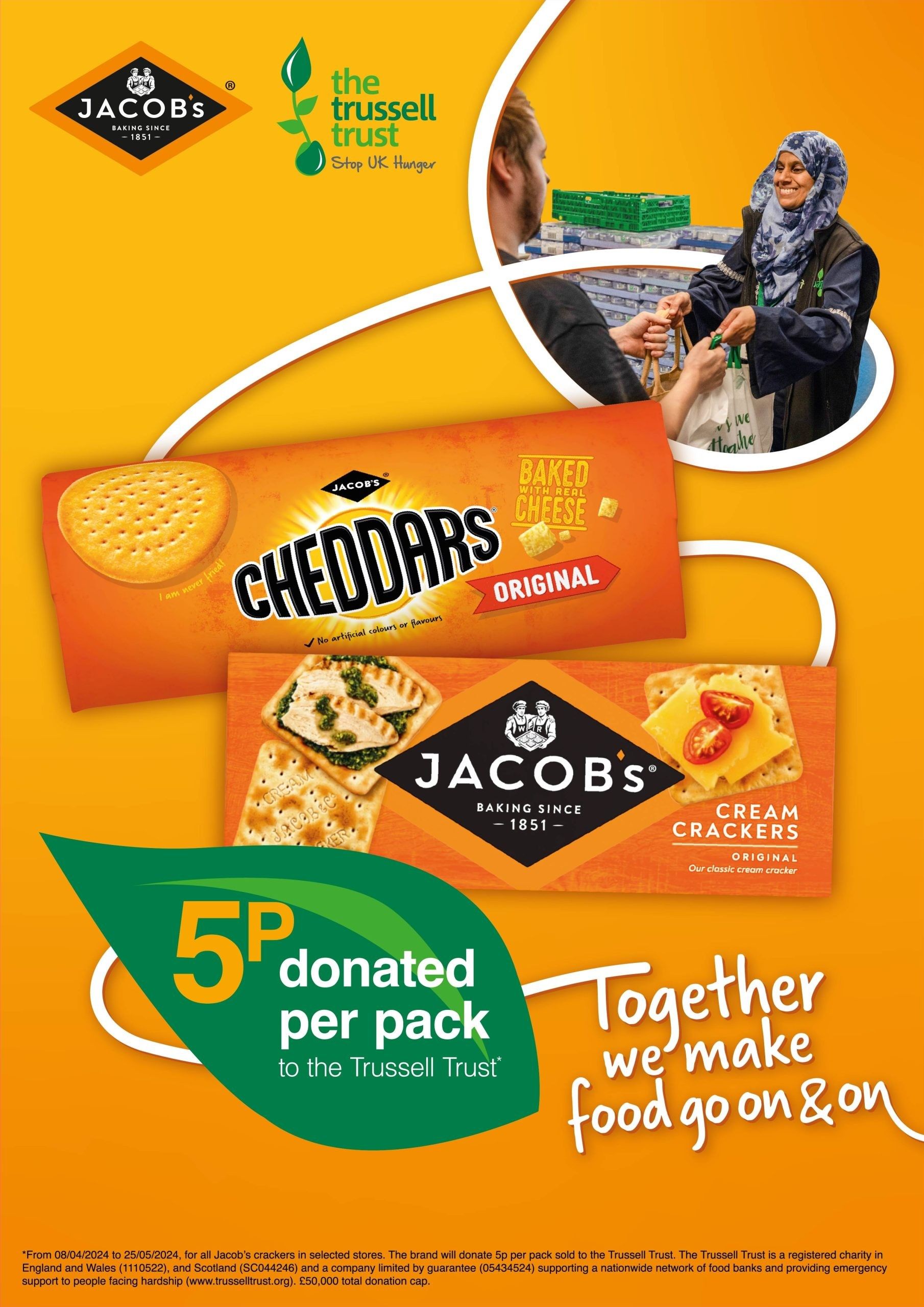 Jacob's launches on-pack initiative to raise £50,000 for Trussell Trust ...